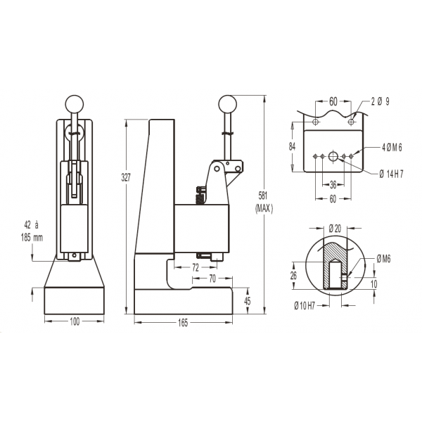 Manual toggle bench presse - 5HR
