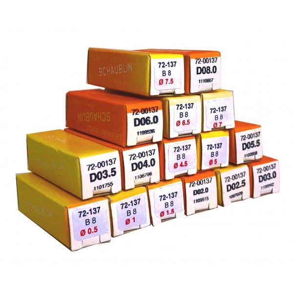 16 Collets set Schaublin B8