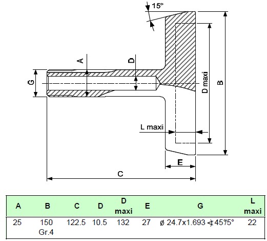 Schaublin - External step collet blanks Gr. 4 Ø 150 mm - W25